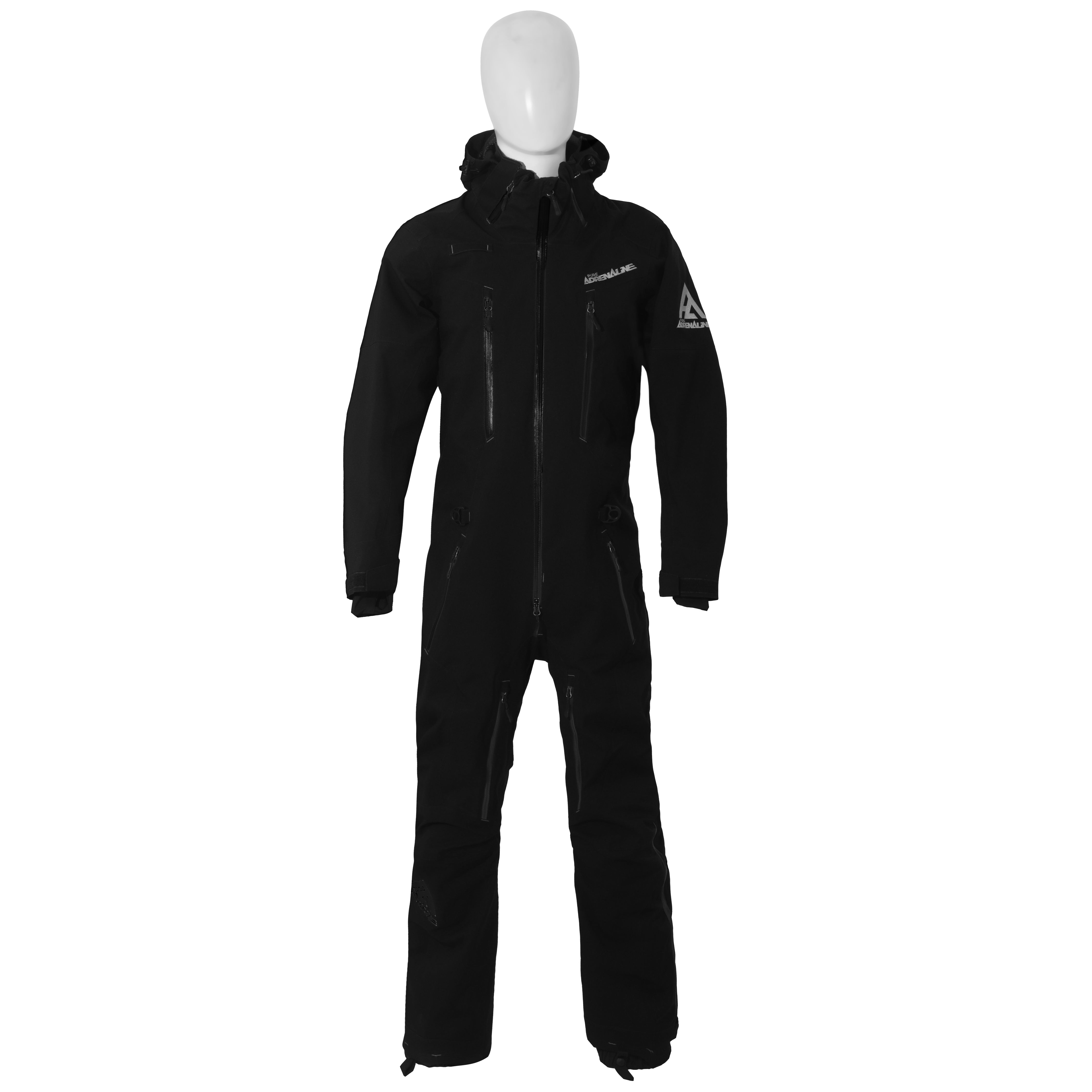 Full Black Men's Vortex Snowmobile Monosuit – 20K Waterproof Shell ...