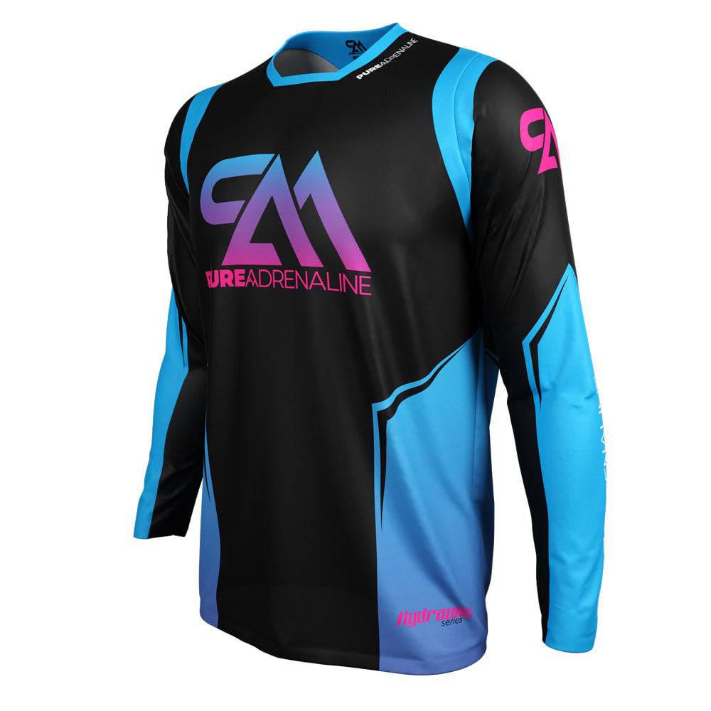 Black/Pink Mens Hydraulic Series Jersey (2024) | Pure Adrenaline ...